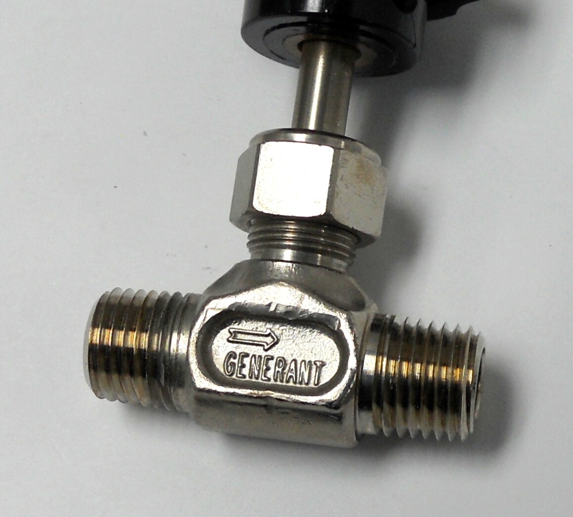GENERANT FNV-18-N Stainless Steel NEEDLE VALVE ¼ MALE NPT , 3000 PSIG ...