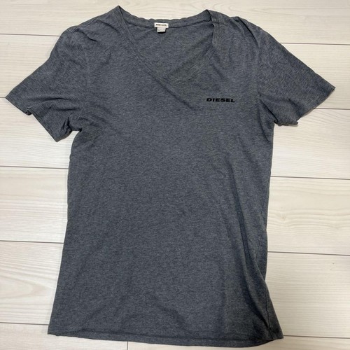 DIESEL Grey V-Neck T-Shirt S Vintage Stylish Casual Top Excellent ...