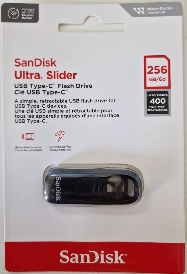 SanDisk Ultra Slider USB C Flash drive Disk Memory Stick 512GB 256GB ...