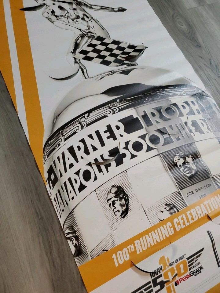 c.2016 Indy 500 100th Running Banner Sign Indianapolis Motor Speedway ...