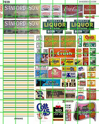 7039 DAVE'S DECALS SANFORD LIQUOR STORE MALT RIPPLE THUNDERBIRD COLT ...