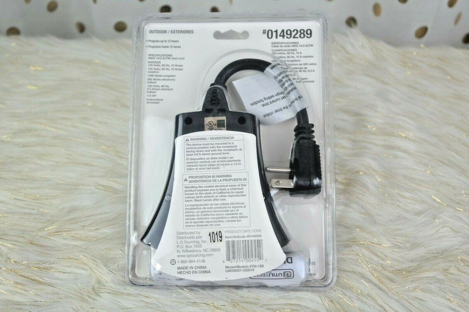 UTILITECH Outdoor Digital Timer 3 Built-in Outlets | eBay