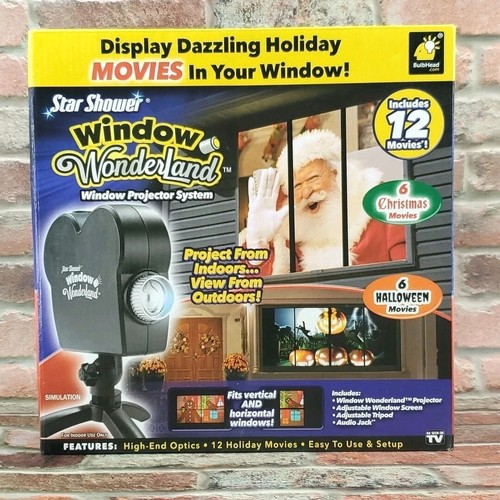 Star Shower Winter Wonderland Window Projector 6 Halloween and 6 ...