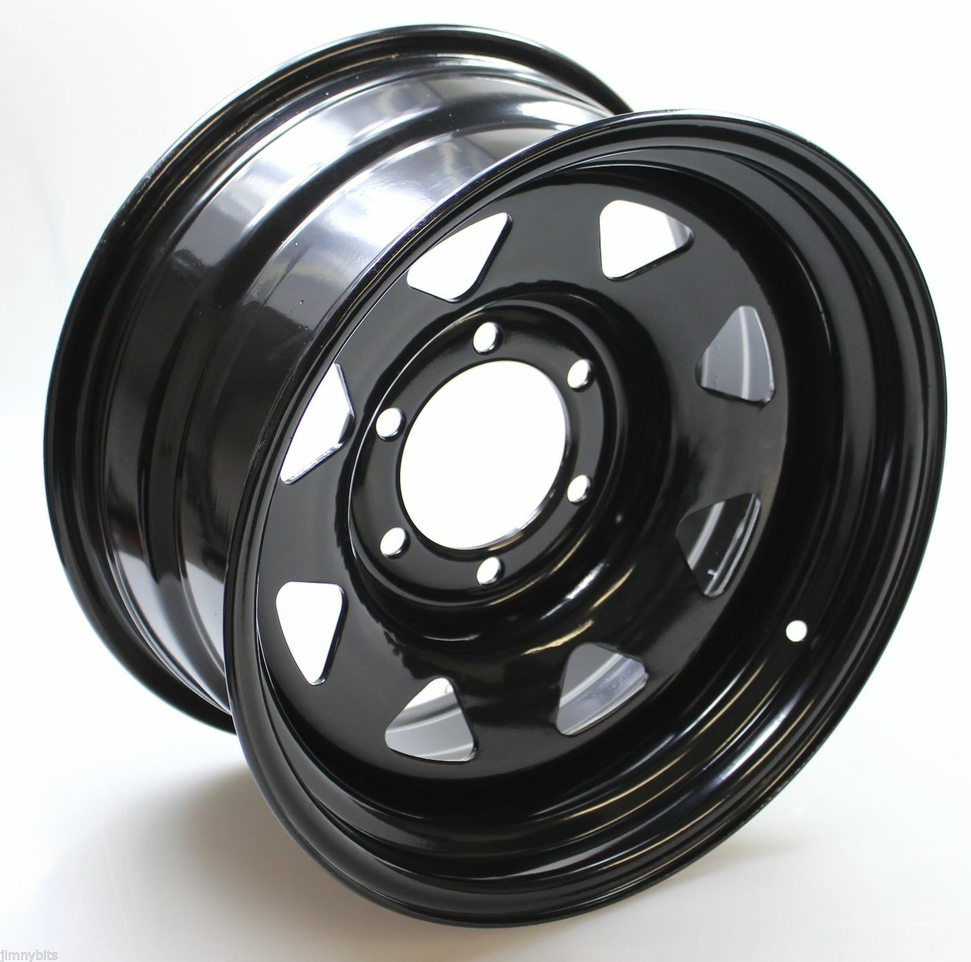 17" x 8" Black ET5 Modular Steel Wheels 6x114.3 Fits Nissan Navara D40 ...