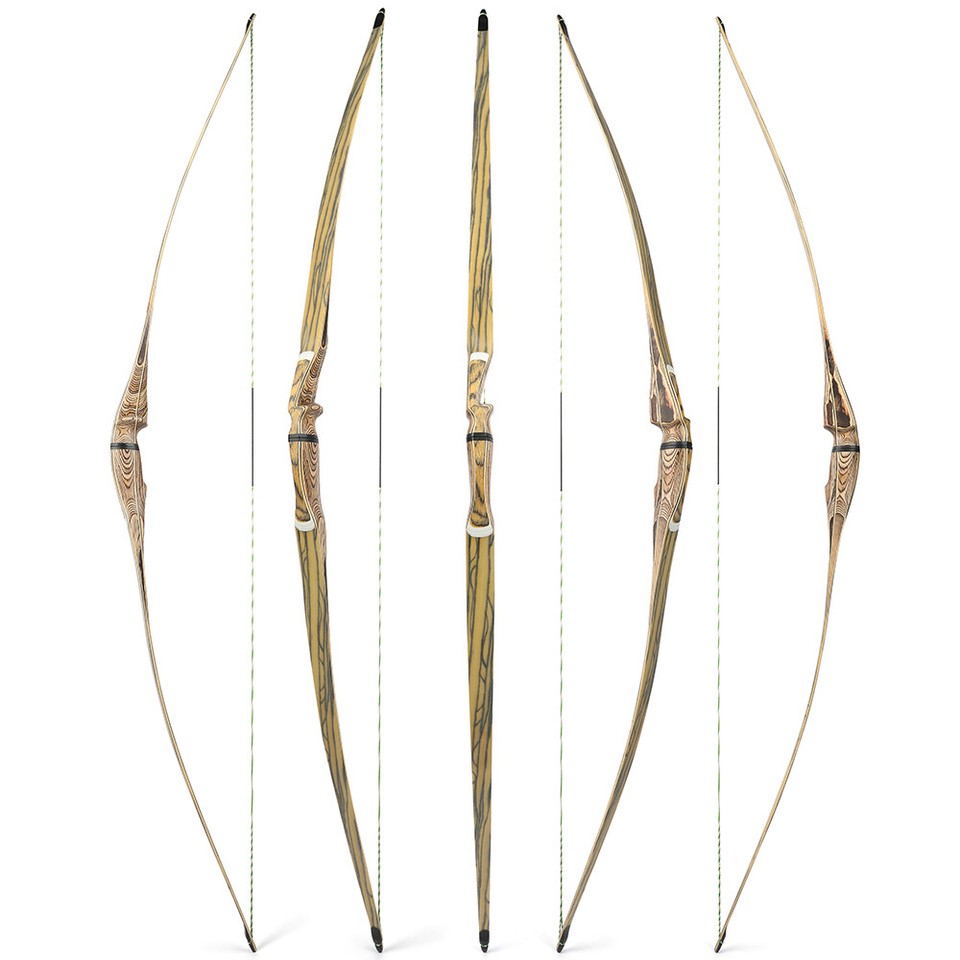 60" 62" 64" Takedown Longbow 20-50lbs Wood Traditional Bow Archery ...