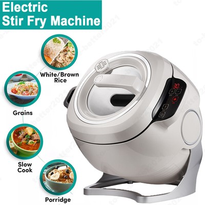 Electric Automatic Induction Cooker Stir Fry 360° Rotation Food Cooking ...