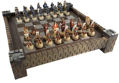 Japanese Samurai Warrior Oriental Chess Men Set with 17" Castle ...