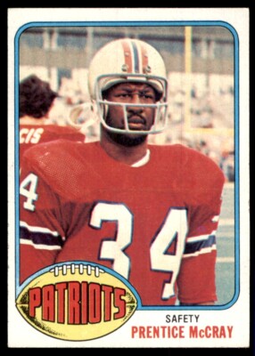 1976 Topps Prentice McCray Rookie Football Card New England Patriots ...