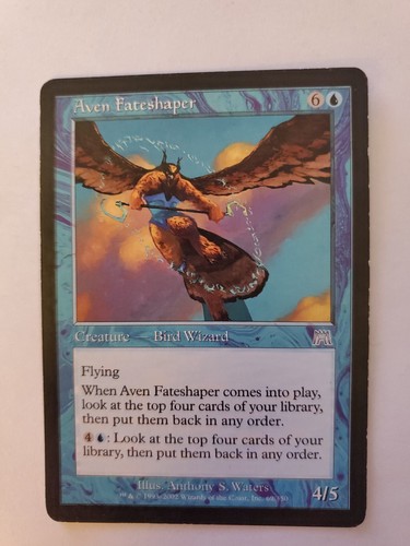 MTG Magic The Gathering Card Aven Fateshaper Creature Bird Wizard Blue ...