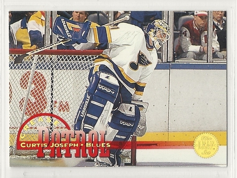 1994-95 Leaf Hockey - Crease Patrol - #3 - Curtis Joseph - St. Louis ...