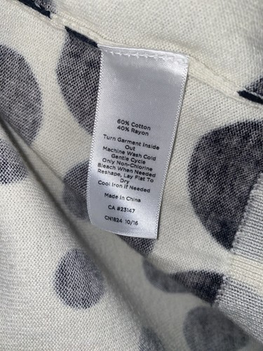 Talbot’s The Oprah Magazine Collection Size L Black/White Polkadot ...