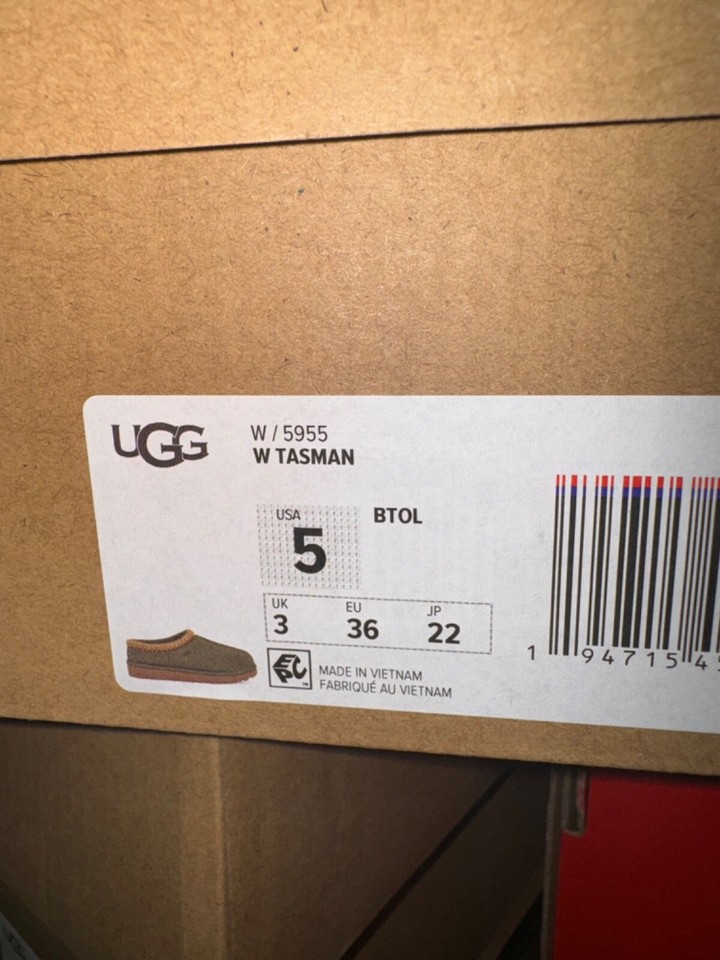 UGG Women Tasman 5955 Slipper Chestnut/Sand/Mustard Seed/Goat/Caribou ...
