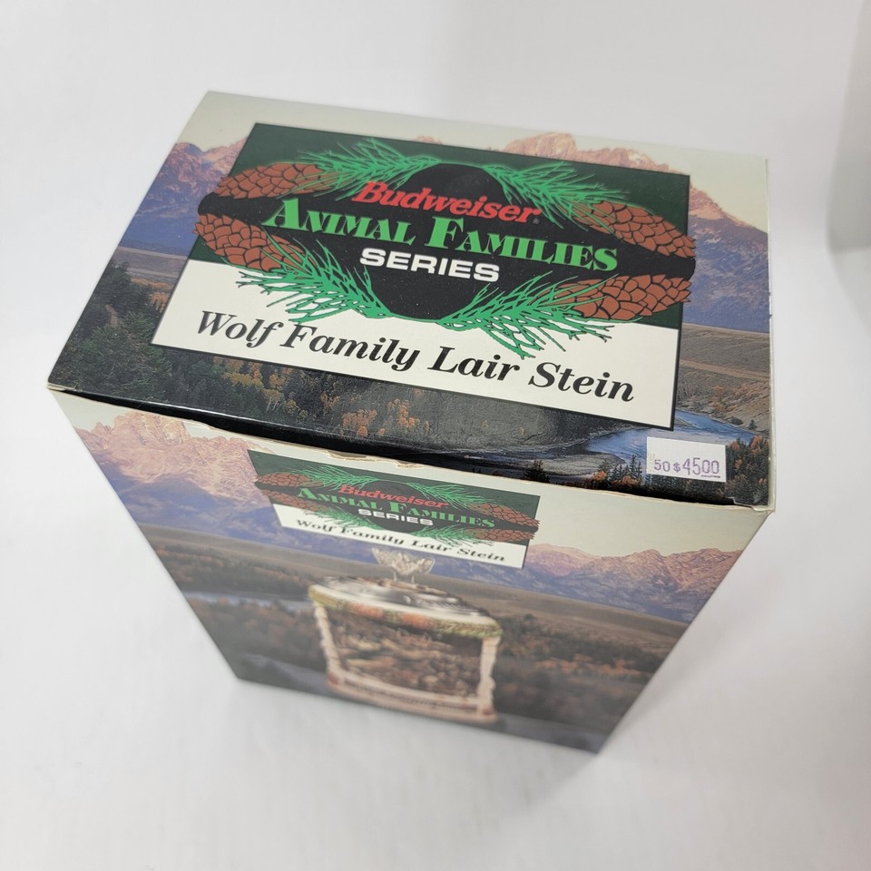 Budweiser Animal Families Series Beer Steins LOT Of 3, Fox, Bear, Wolf | eBay