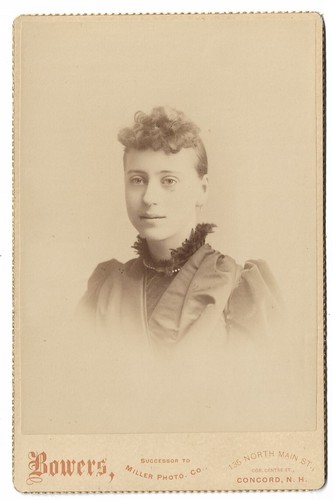 Cabinet Card Photograph Beautiful Woman Bowers in Concord NH Decorative ...