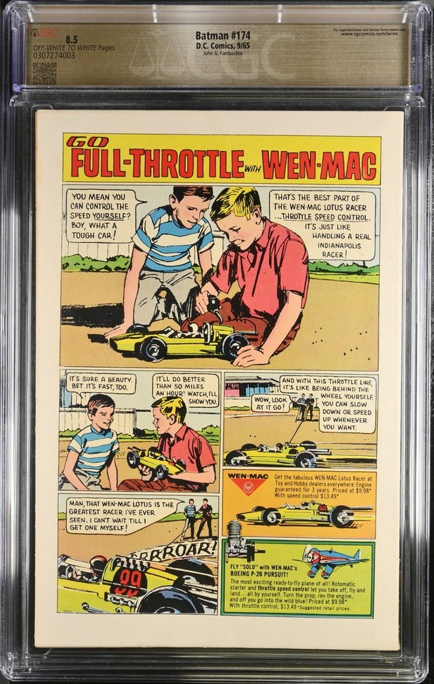 1965 Batman 174 CGC 8.5 Pedigree | eBay