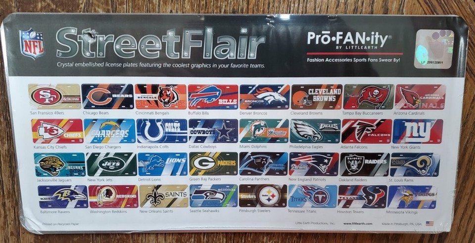 New Sealed Pittsburgh Steelers Football NFL Metal License Plate | eBay