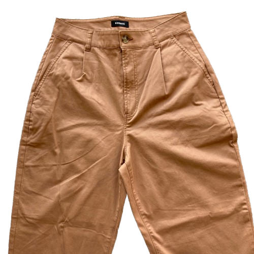 Express Tapered Ankle Super High Rise Pants Women's 4 Brown Pleated ...