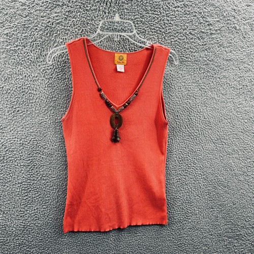 Ruby Rd Womens Top Large Salmon Pullover Sleeveless Tank Wooden ...