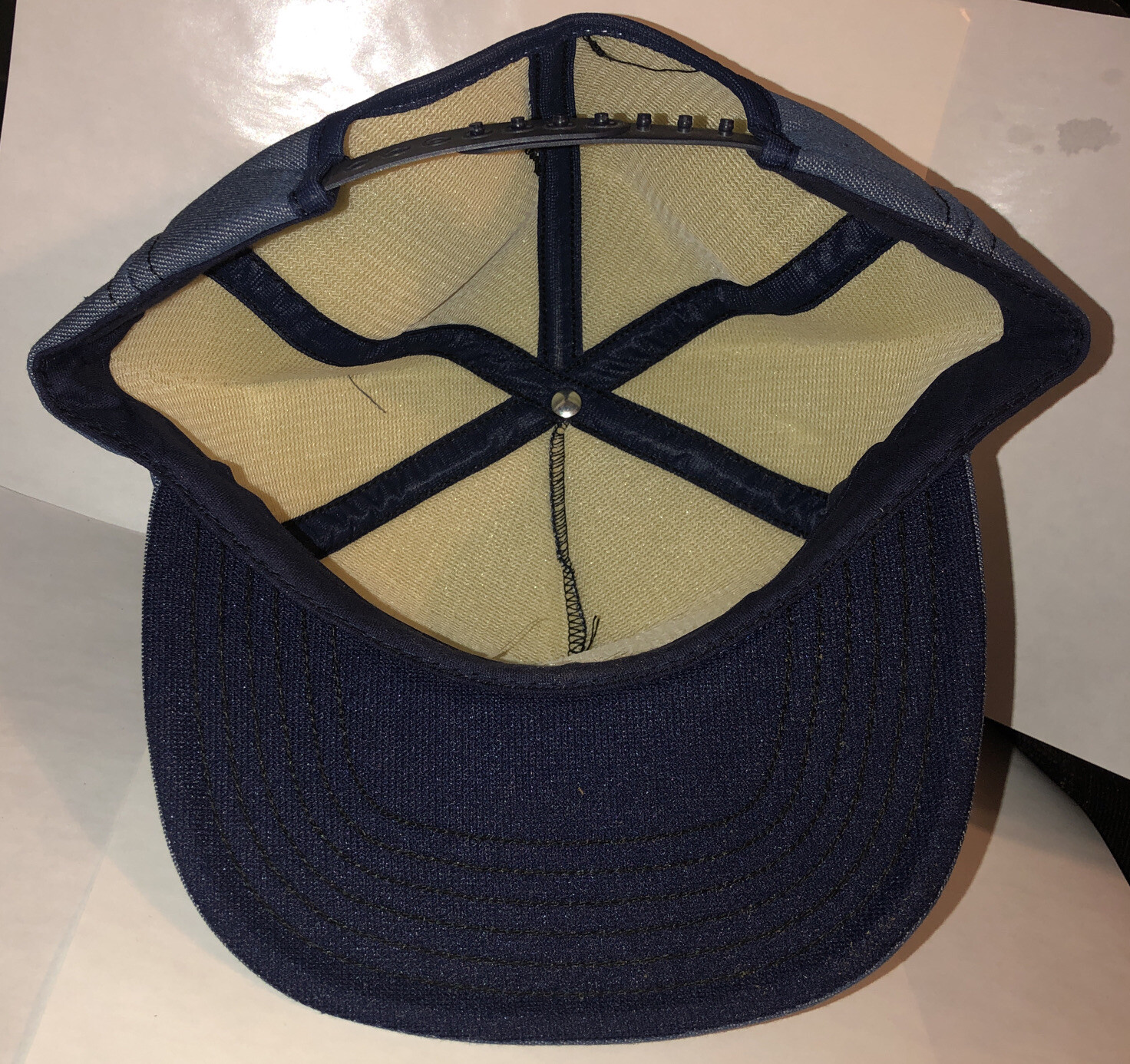 Oliver Maxi-Cap Gravity Separators hat Blue Denim cap Snapback Foam vtg ...