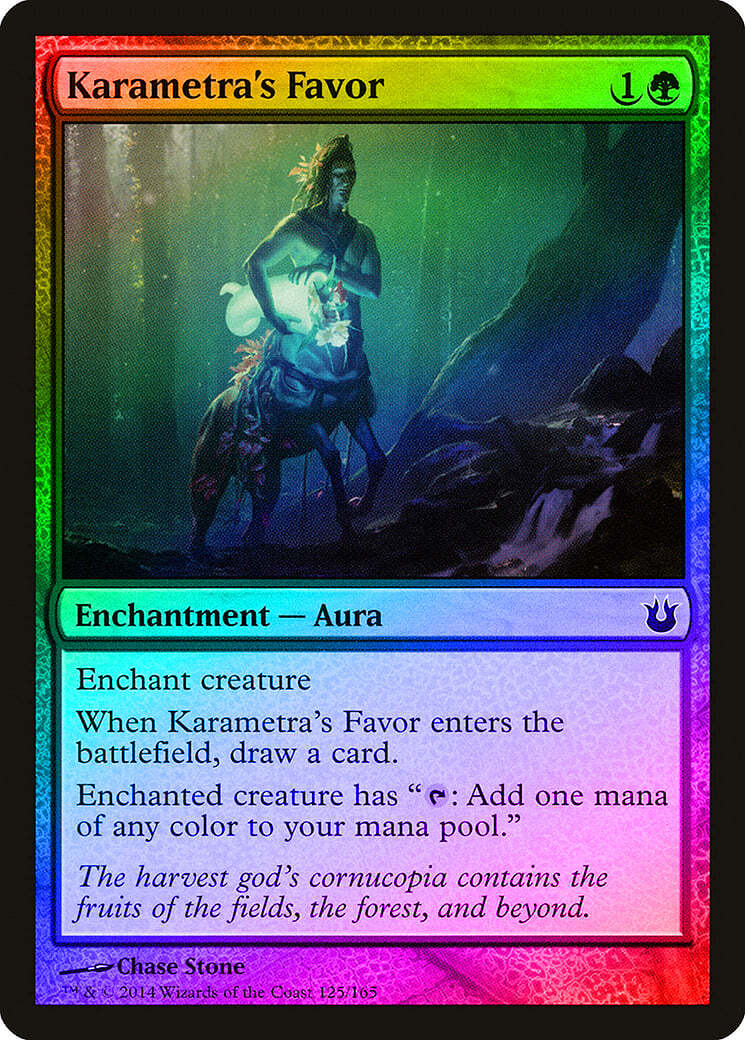 Karametra's Favor FOIL Born of the Gods NM Green Common MAGIC CARD ...