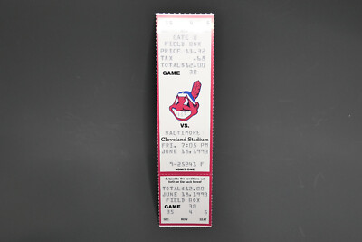 TICKET - Cleveland Indians Chief Wahoo vs. Baltimore Orioles / June 18 ...