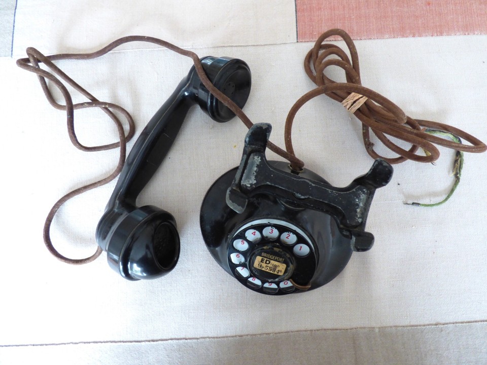Antique Western Electric 202 Telephone w E1 handset & 4H dial | eBay