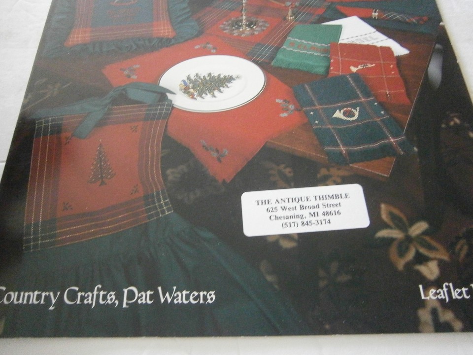 1987 A Charles Craft Christmas Cross Stitch Pattern Book Tree Horn ...