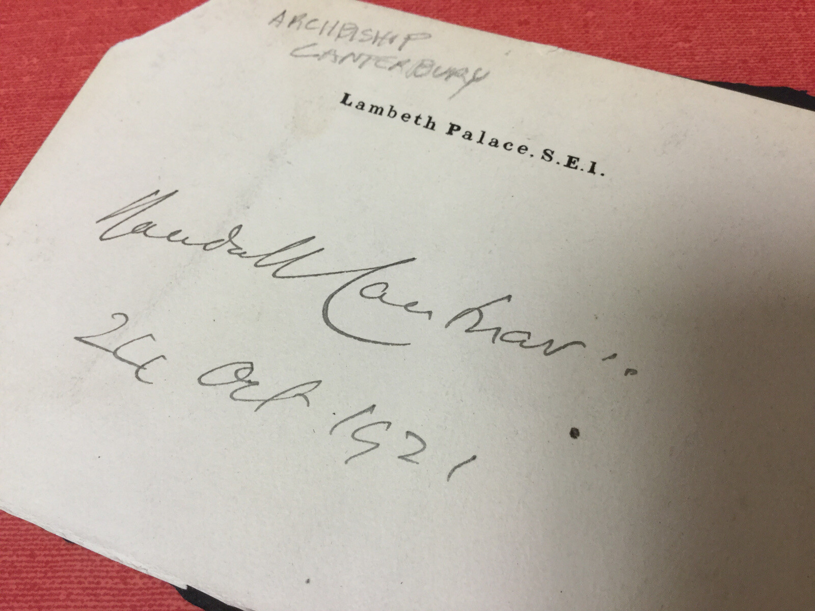 Randall Thomas Davidson AUTOGRAPH Anglican Archbishop of Canterbury ...