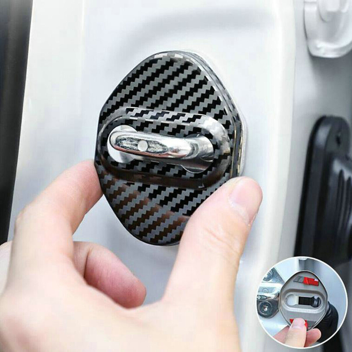 4X Door Lock Protective Cover Trim For Toyota 4RUNNER 2010-2023 Car ...