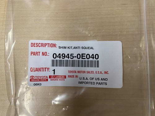 2010-2015 LEXUS RX450H GENUINE FRONT OEM BRAKE PADS WITH SHIMS ...