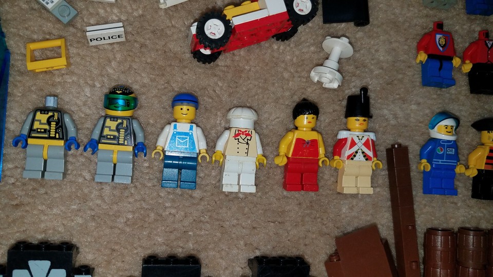 🟢1990's Vintage Lego Brick Set Bulk Lot 4lbs of bulk rare pieces & mini ...