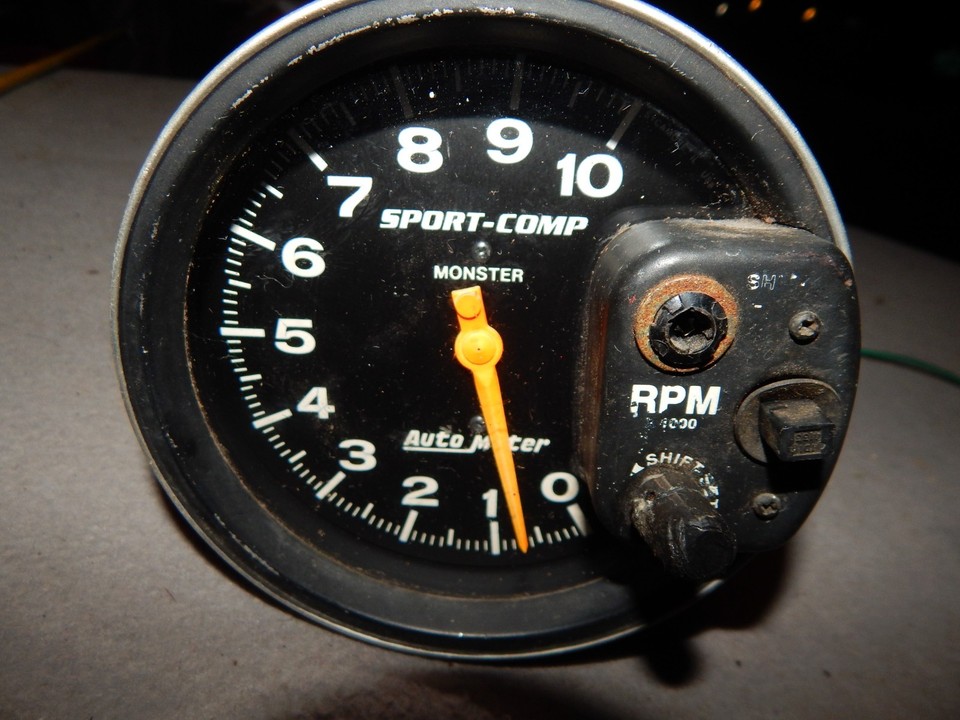 Vintage? Autometer Sport-Comp Monster Tach/Tachometer W/Shift Light ...