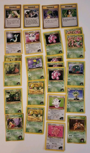 Erika Pokemon Cards Gym Challenge & Heroes Regular / 1st Edition Lot ...