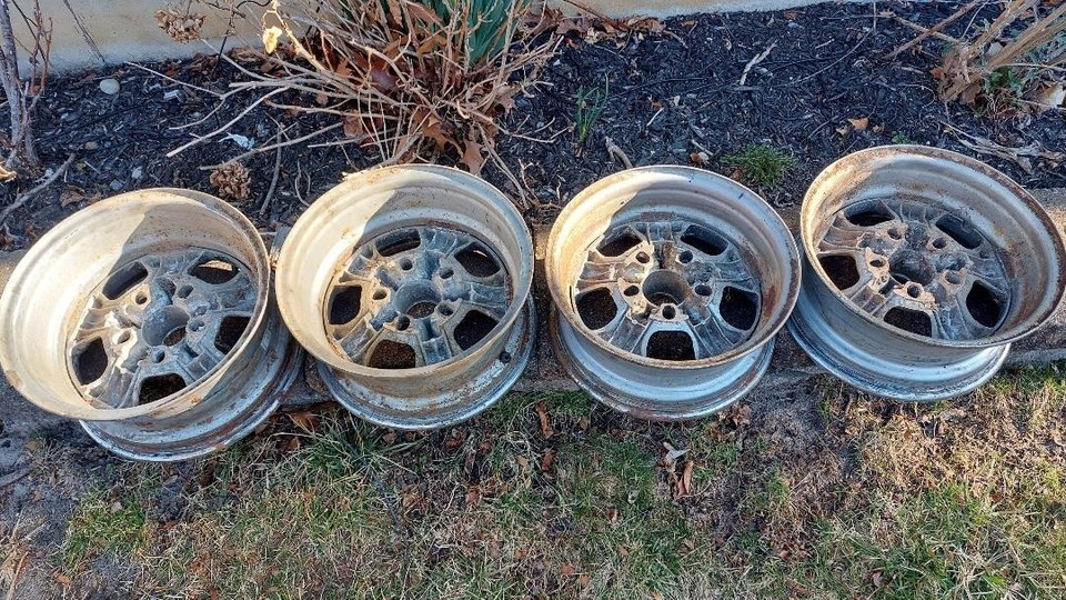 COMPLETE SET OF KEYSTONE CLASSIC WHEELS 14 X 6 FRONT 14 X 8 REAR 5X4.5 ...