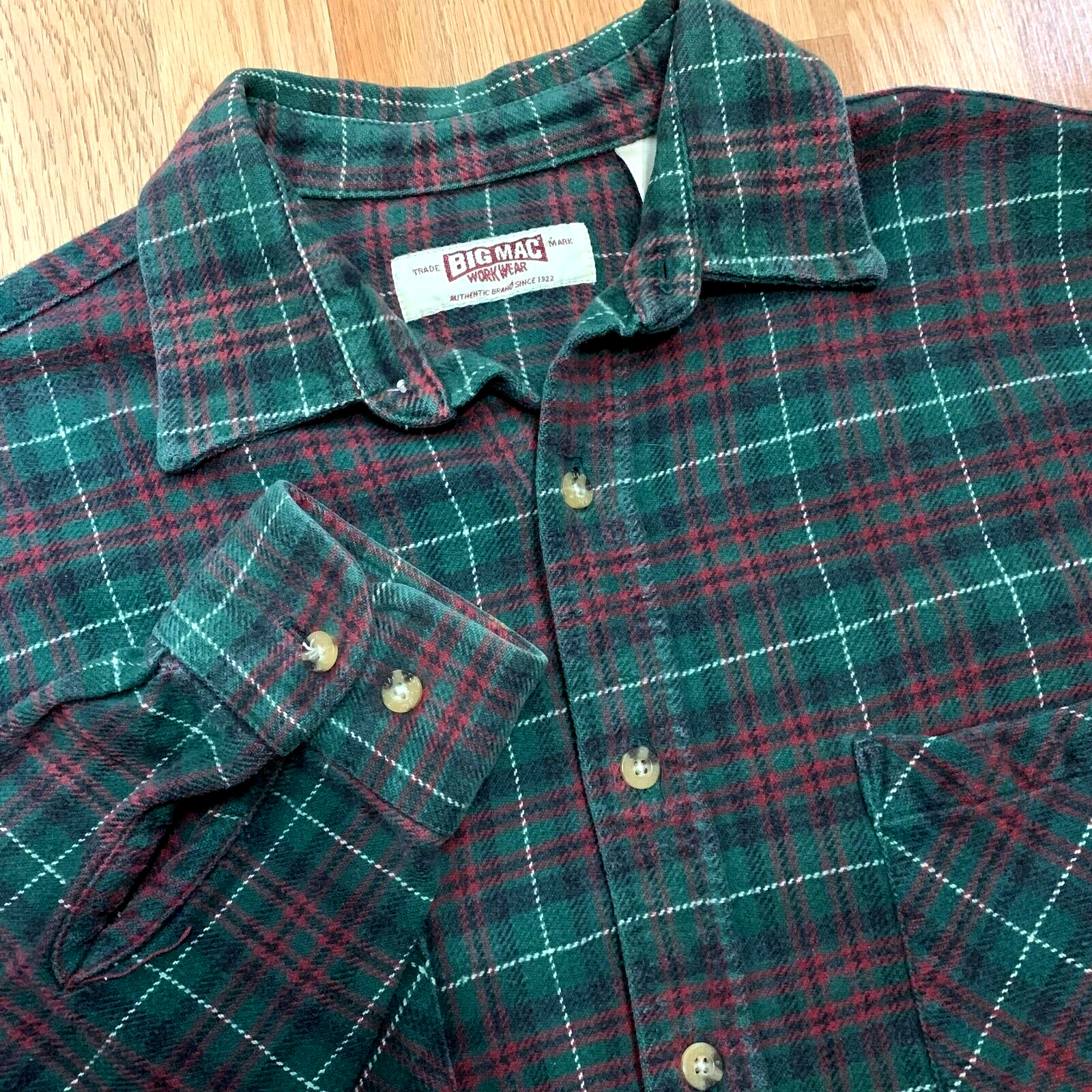 VTG 70s Big Mac Workwear Heavy Plaid Flannel Shirt Me… - Gem