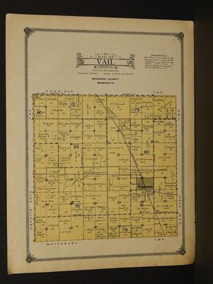 Minnesota Redwood County Map Vail Township 1914 W3#65 | eBay