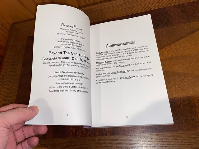 Beyond The Sacred Page (the Little Letters) 321 Pages 6''x 9 by Carl R ...