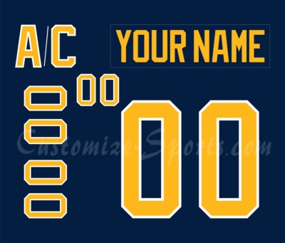 Buffalo Sabres Customized Number Kit For 2008-2010 3rd Uniform | eBay