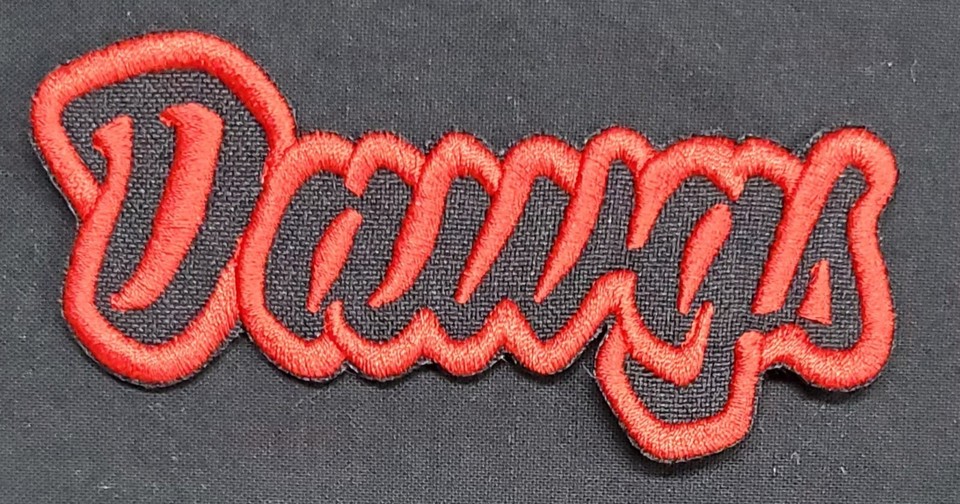 Georgia Dawgs Text Embroidered Applique Iron On Patch Various Sizes ...