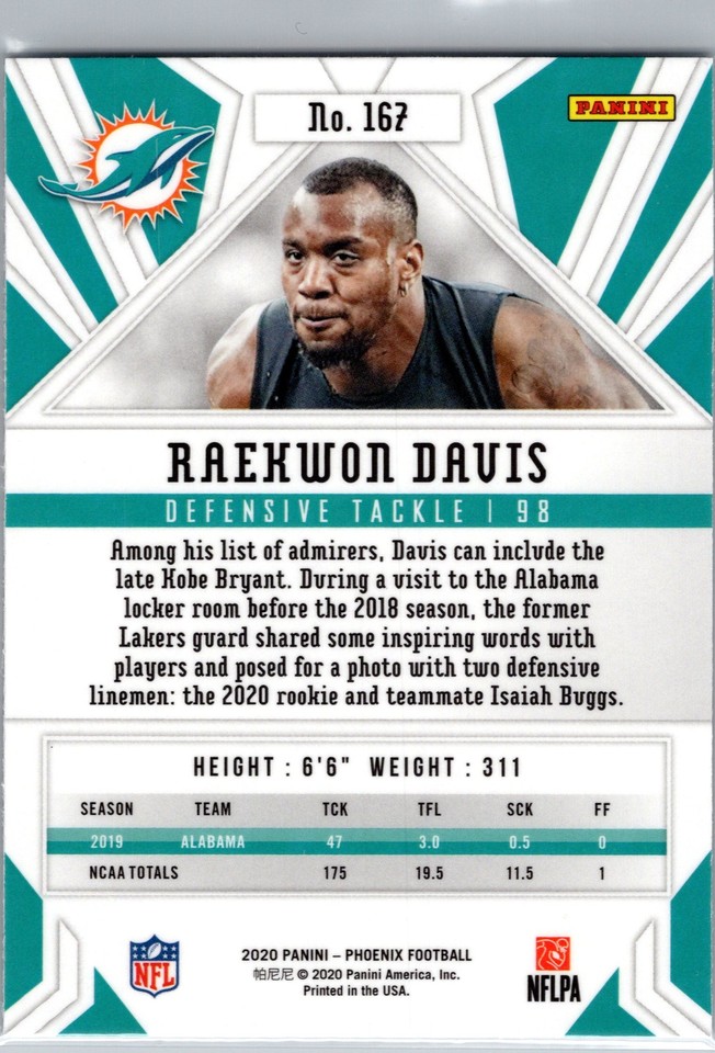2020 Panini Phoenix #167 Raekwon Davis Fire Burst | eBay
