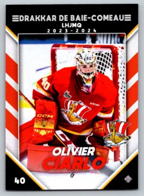 Olivier Ciarlo 2023-24 Baie-Comeau Drakkar | eBay