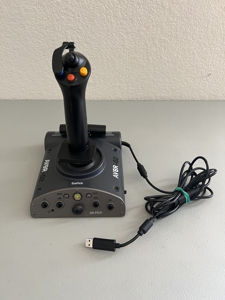 Saitek SN-PS41 Xbox 360 Aviator Flight Stick Joystick Controller AV8R ...