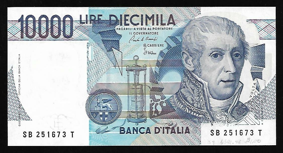 Italy - 10,000 Lire Note - 1984 - P112a - Uncirculated | eBay