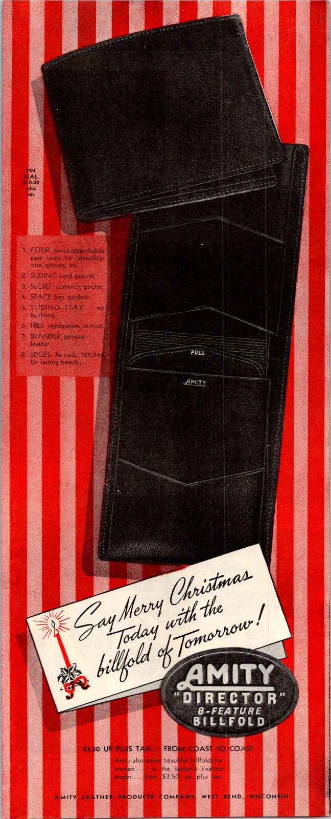 Vintage 1945 Print Ad - Amity Billford - Merry Christmas - Xmas | eBay