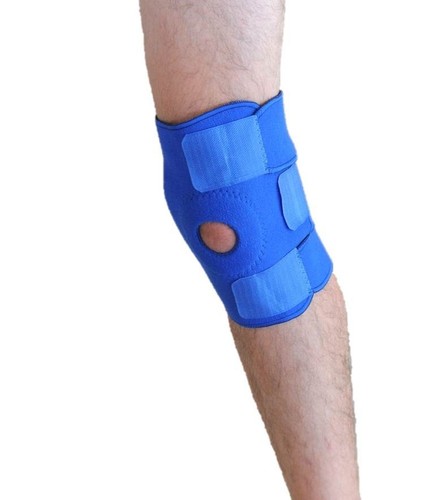 Blue Adjustable 3 Strap Knee Brace Guard Neoprene Patella Support Strap ...