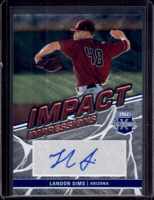 LANDON SIMS 2023 Panini Elite Extra Edition Impact Impressions Auto #II ...