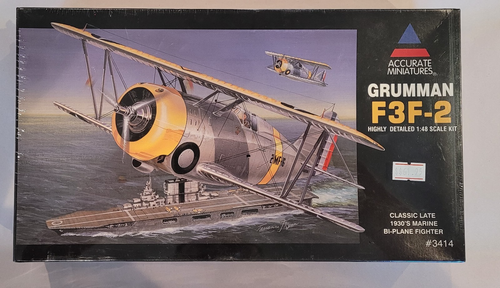 Accurate Miniatures 1/48th scale Grumman F3F-2 fighter plane model kit ...