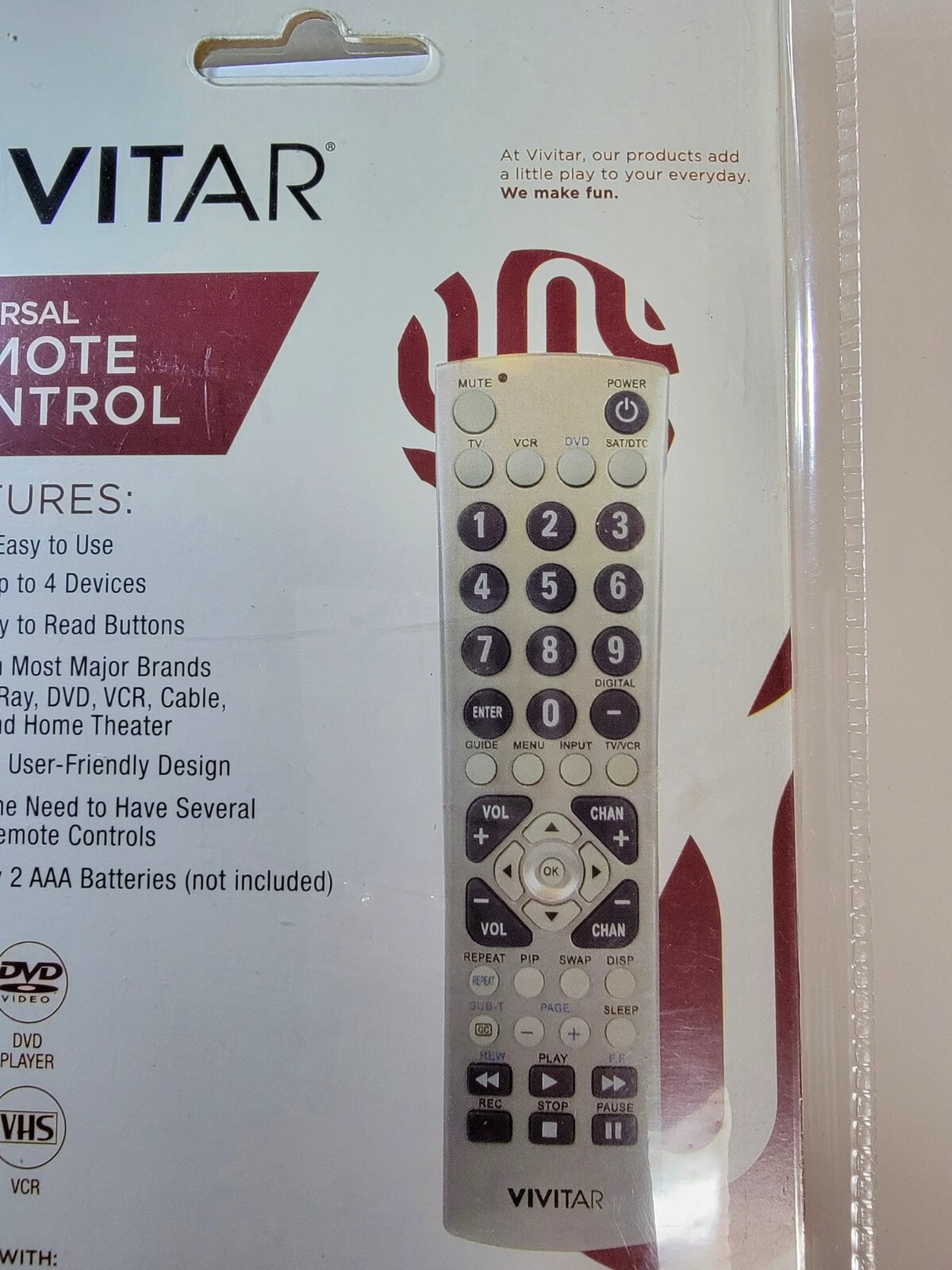 Vivitar 4 Device Universal Remote #viv-urc-720 for sale online | eBay