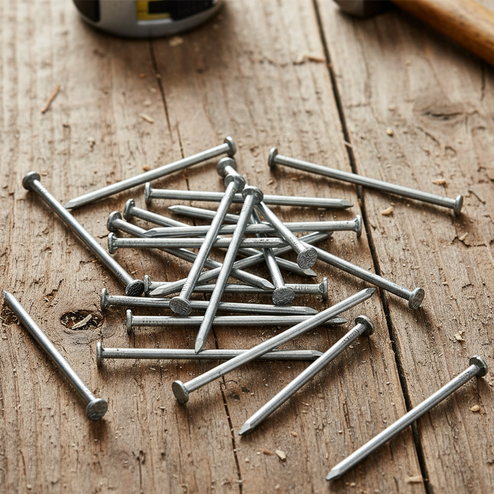 Galvanised Steel Round Head Nails | Heavy Duty Corrosion-Resistant for ...