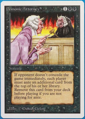 Demonic Attorney Unlimited NM (Reserved List MTG Magic Card) (509906 ...
